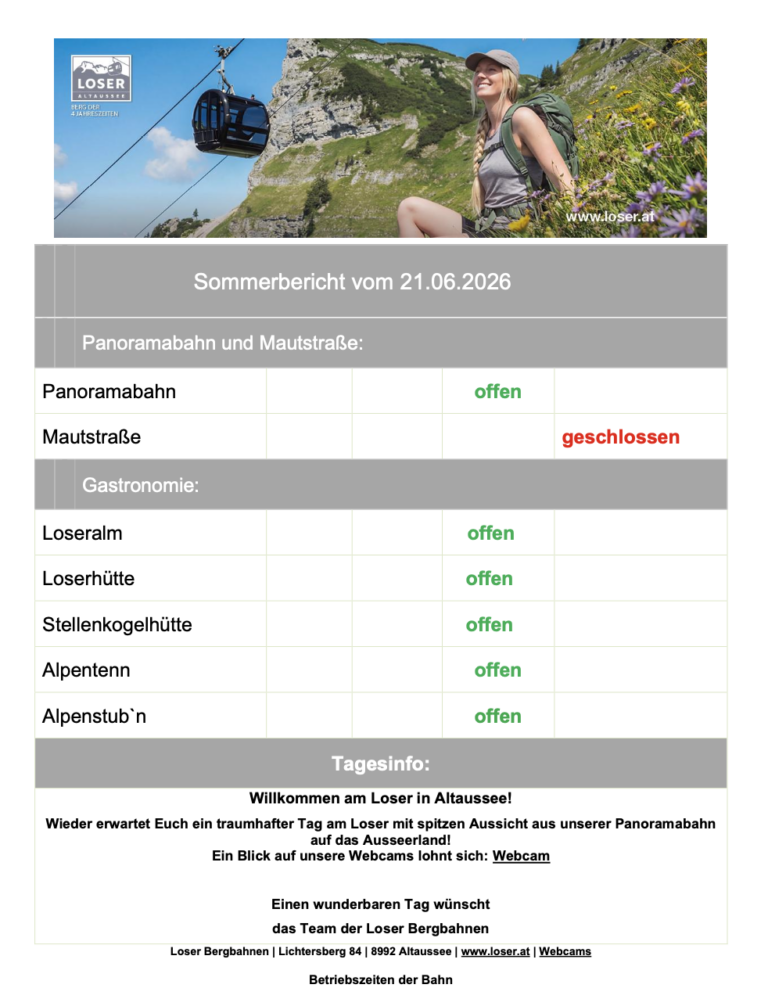 Rauf auf den Loser – ARF – Ausseer Regionalfernsehen